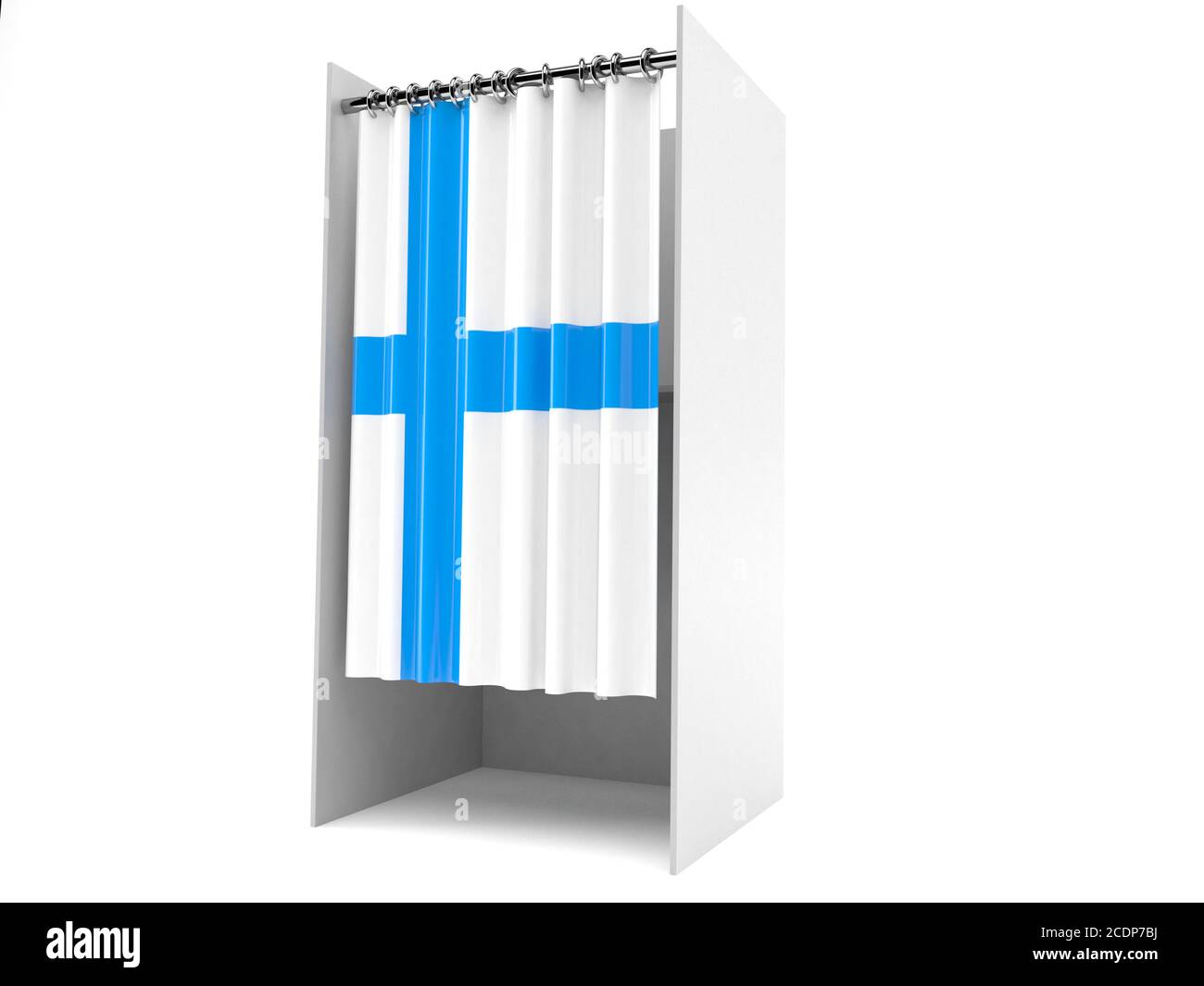 Vote cabinet with finland flag isolated on white background Stock Photo ...