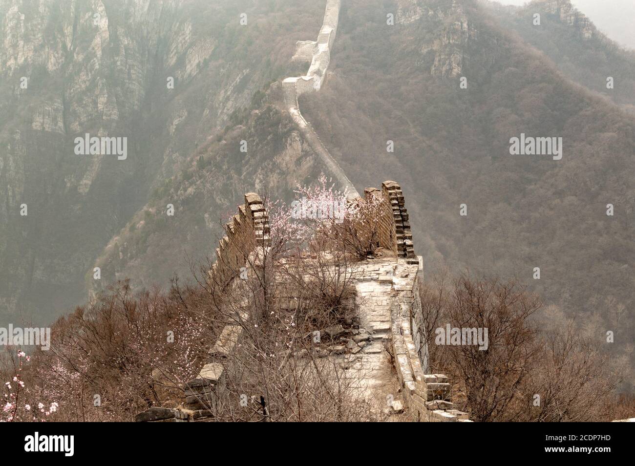 Jiankou, unrestored section of the Great Wall of China in the Huairou ...