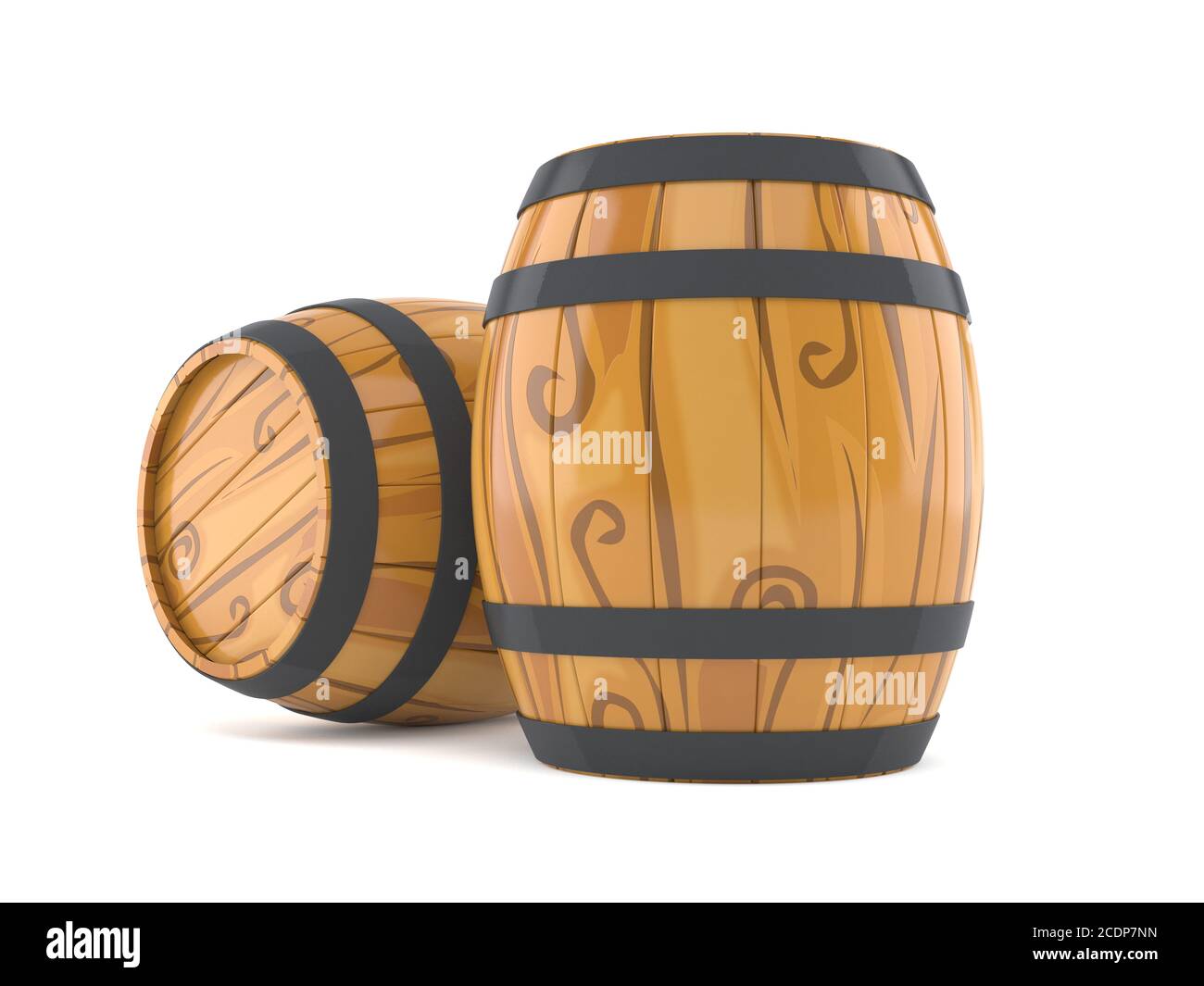 Barrels isolated on white background Stock Photo - Alamy