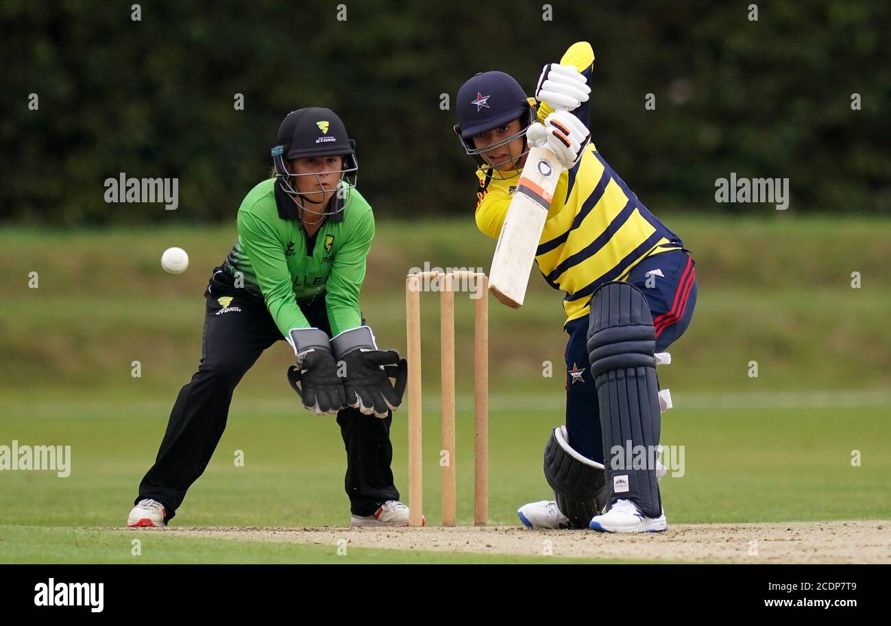 South East Star's Sophia Dunkley hits out during the Rachael Heyhoe ...