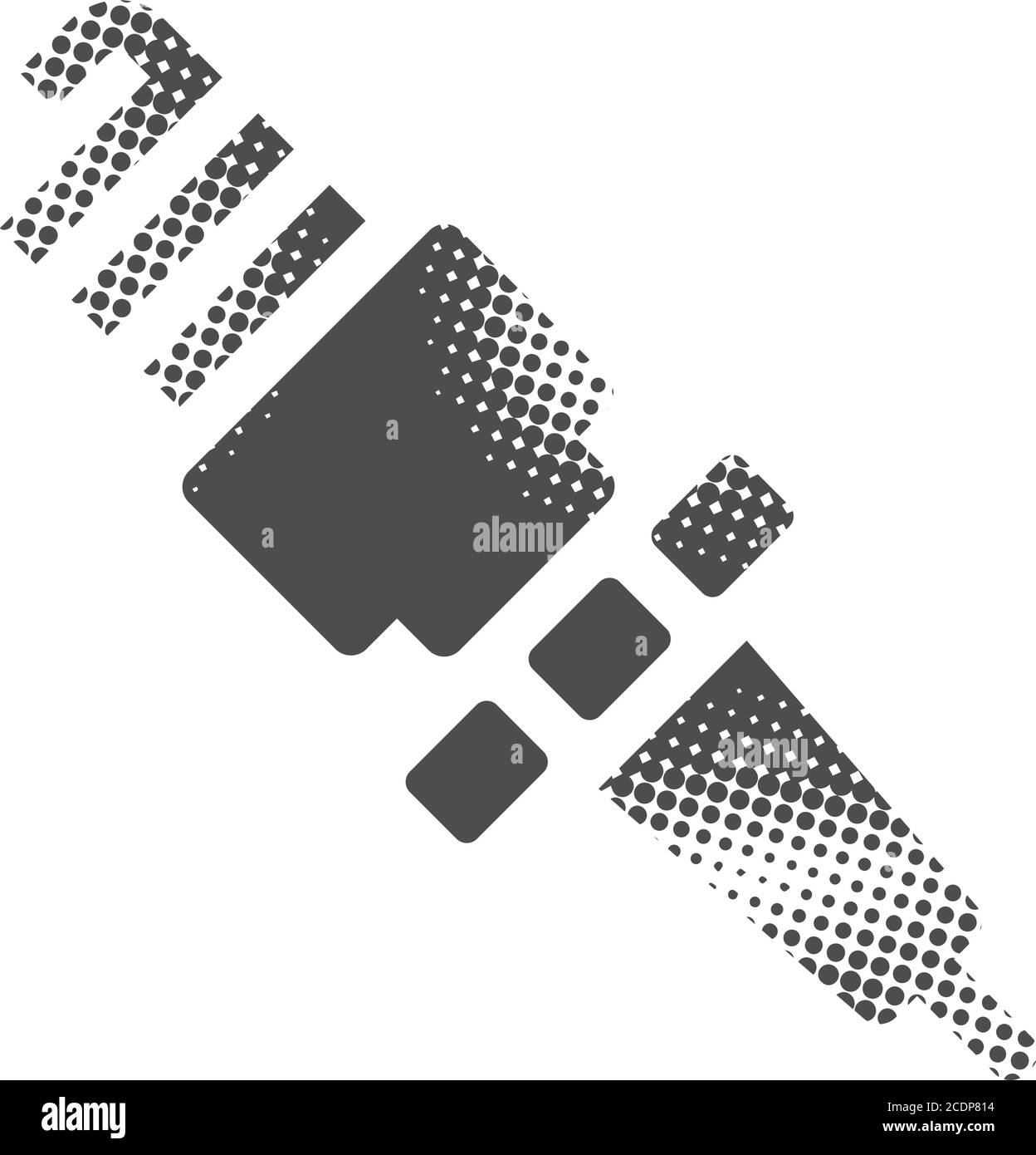 Spark plug icon in halftone style. Black and white monochrome vector ...