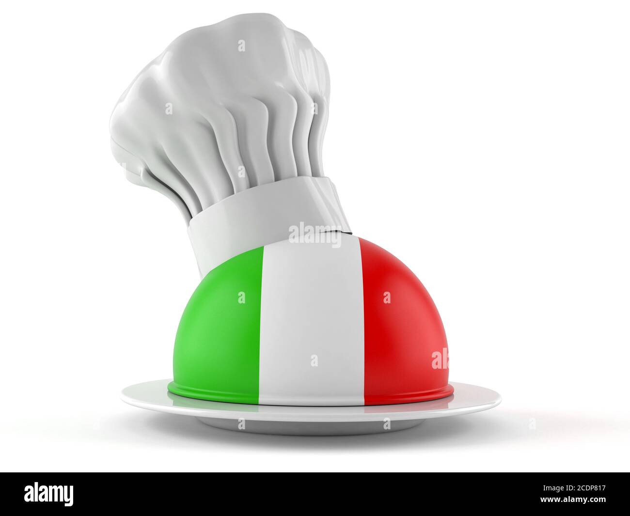 Catering dome with cooking hat isolated on white background Stock Photo ...