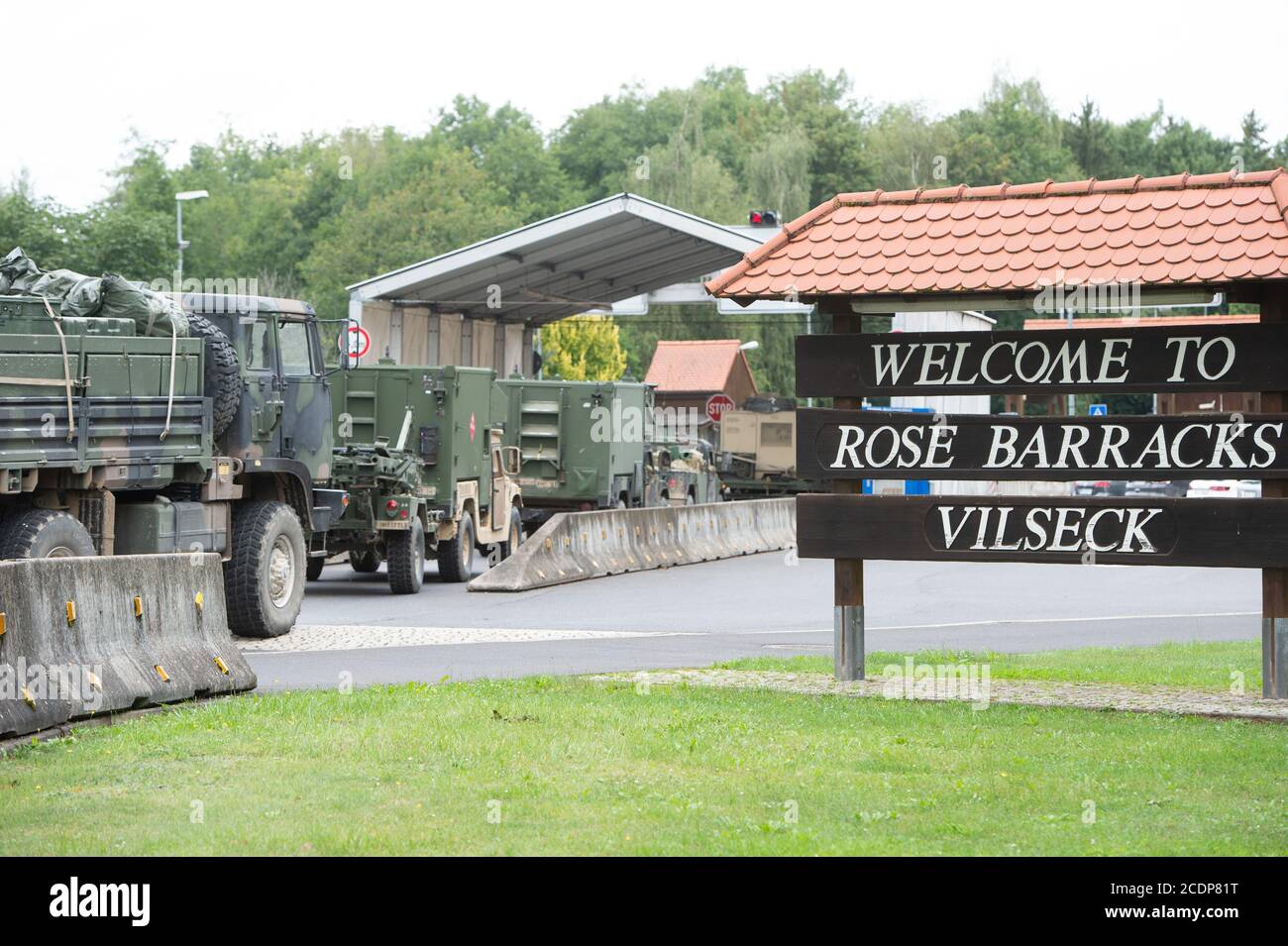 Vilseck, Germany. 29th Aug, 2020. A military convoy drives through the ...