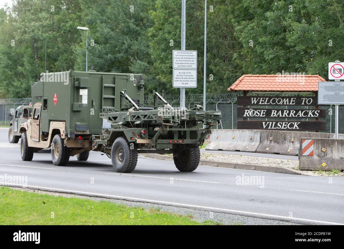 Vilseck, Germany. 29th Aug, 2020. A military vehicle drives through the ...