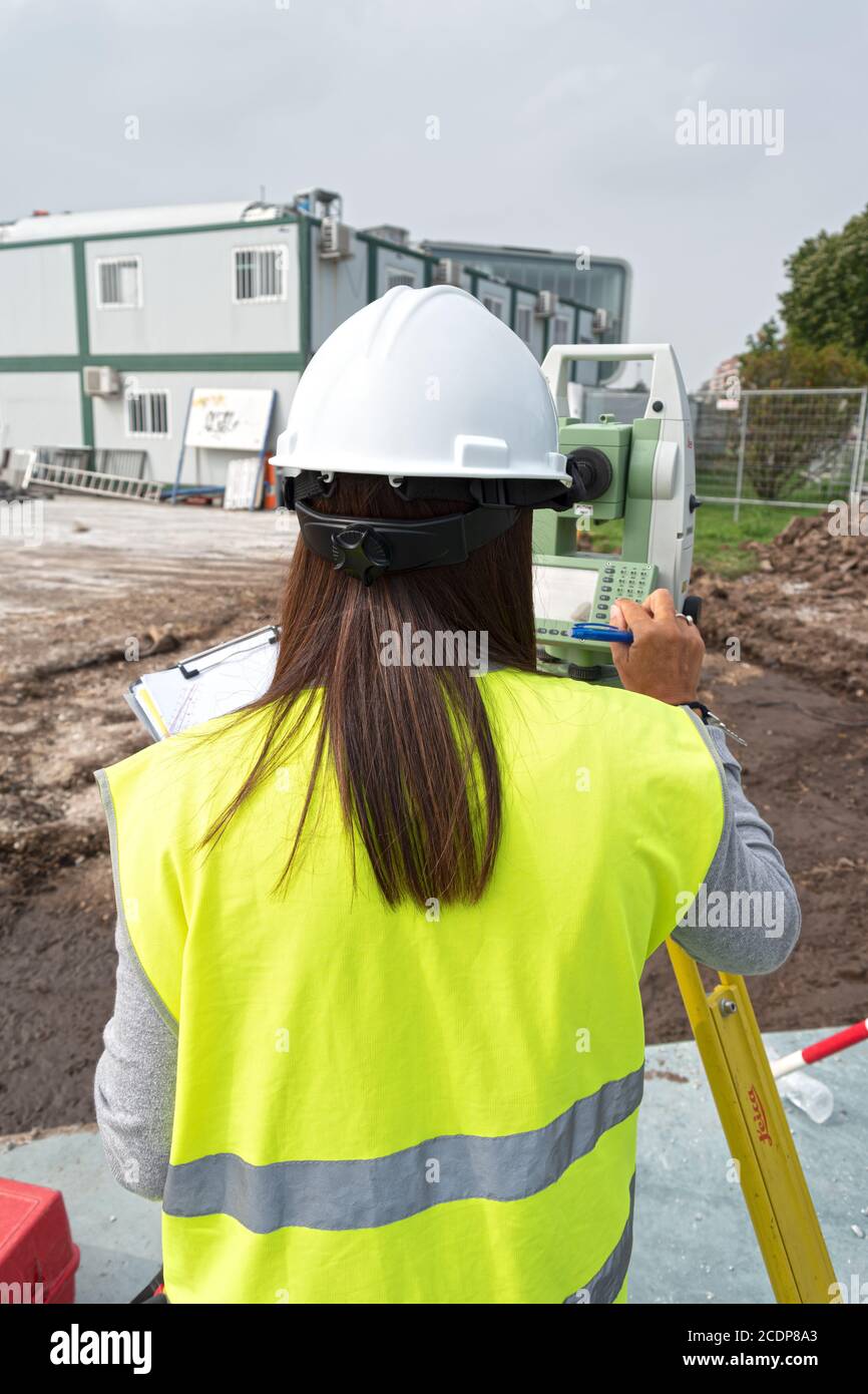 Woman topographer hi-res stock photography and images - Alamy