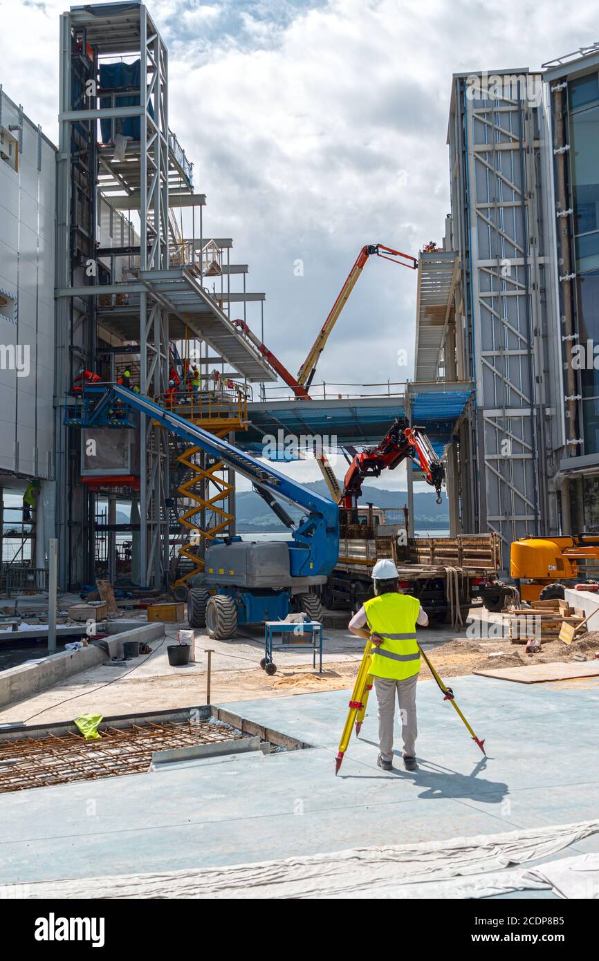 Woman construction survey hi-res stock photography and images - Alamy