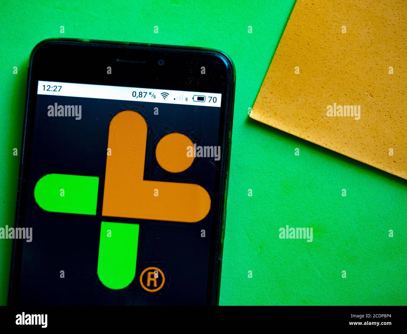 In this photo illustration e-commerce a Batteries Plus logo is seen ...