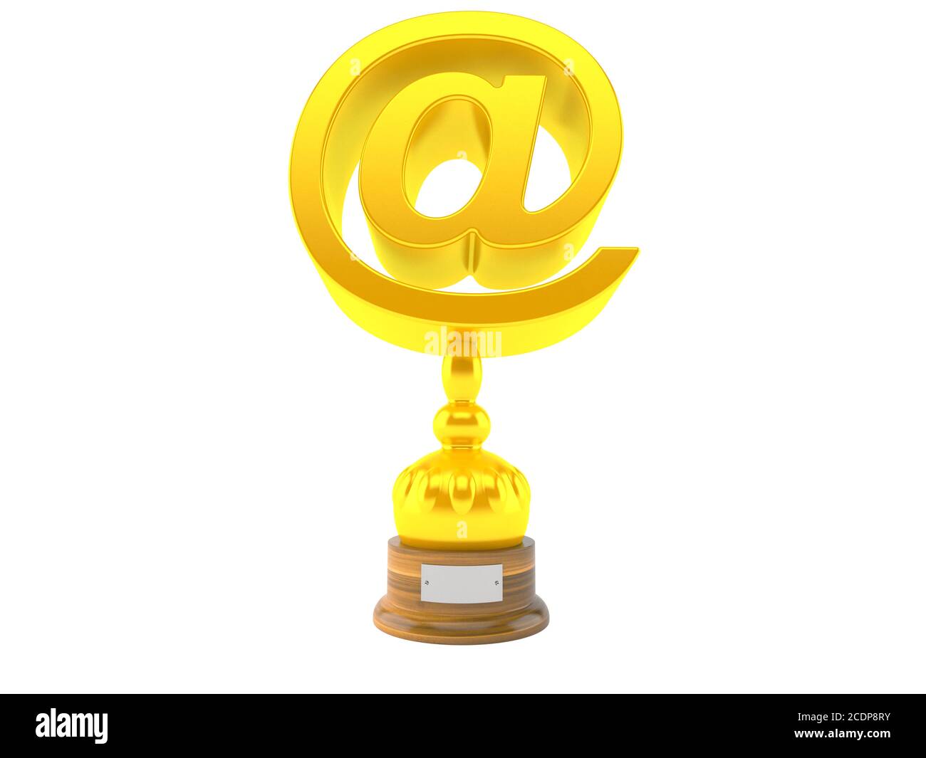 E-mail trophy isolated on white background Stock Photo - Alamy
