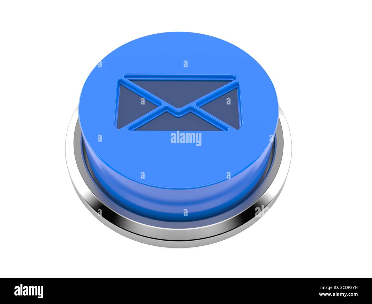 E-mail push button isolated on white background Stock Photo - Alamy