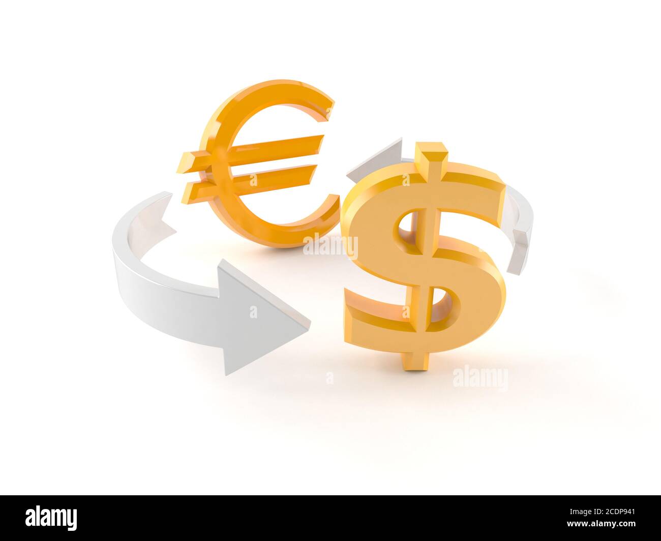 Dollar and euro symbol isolated on white background Stock Photo - Alamy