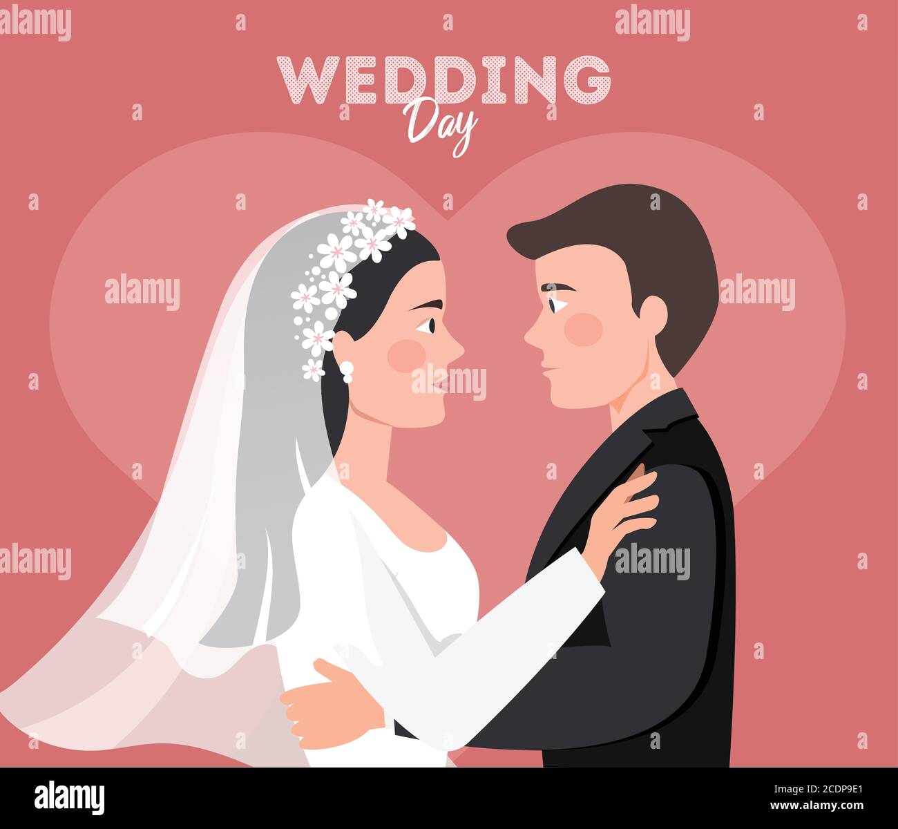 Wedding bridal concept white Stock Vector Images - Alamy