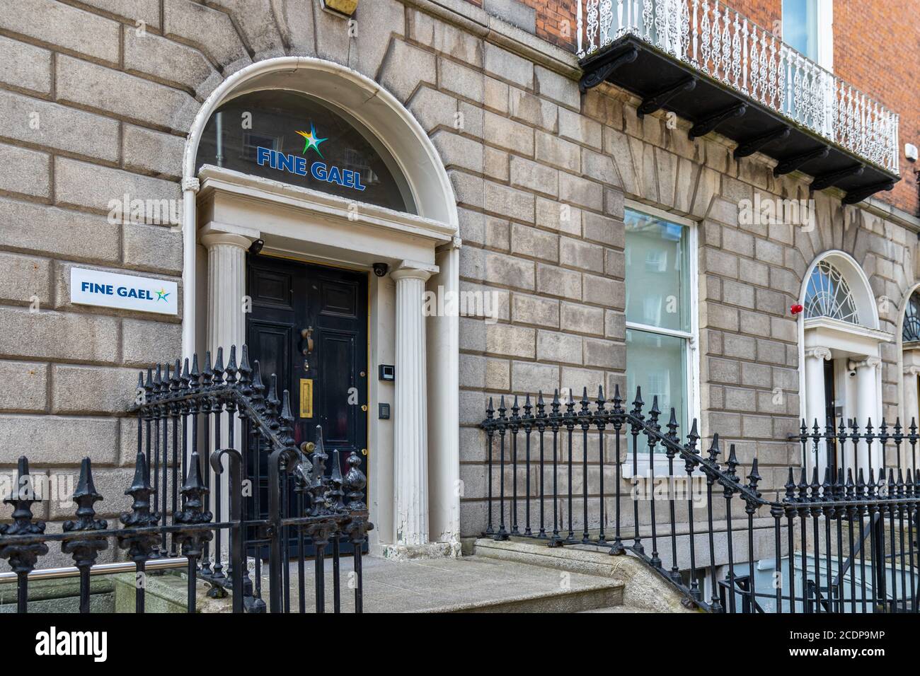 Head Office building of "Fine Gael" political party in Irish capital ...