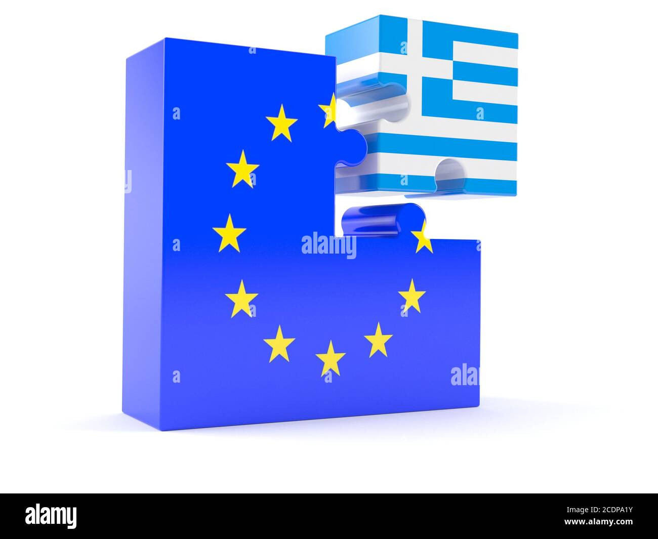 European union with Greece isolated on white background Stock Photo - Alamy