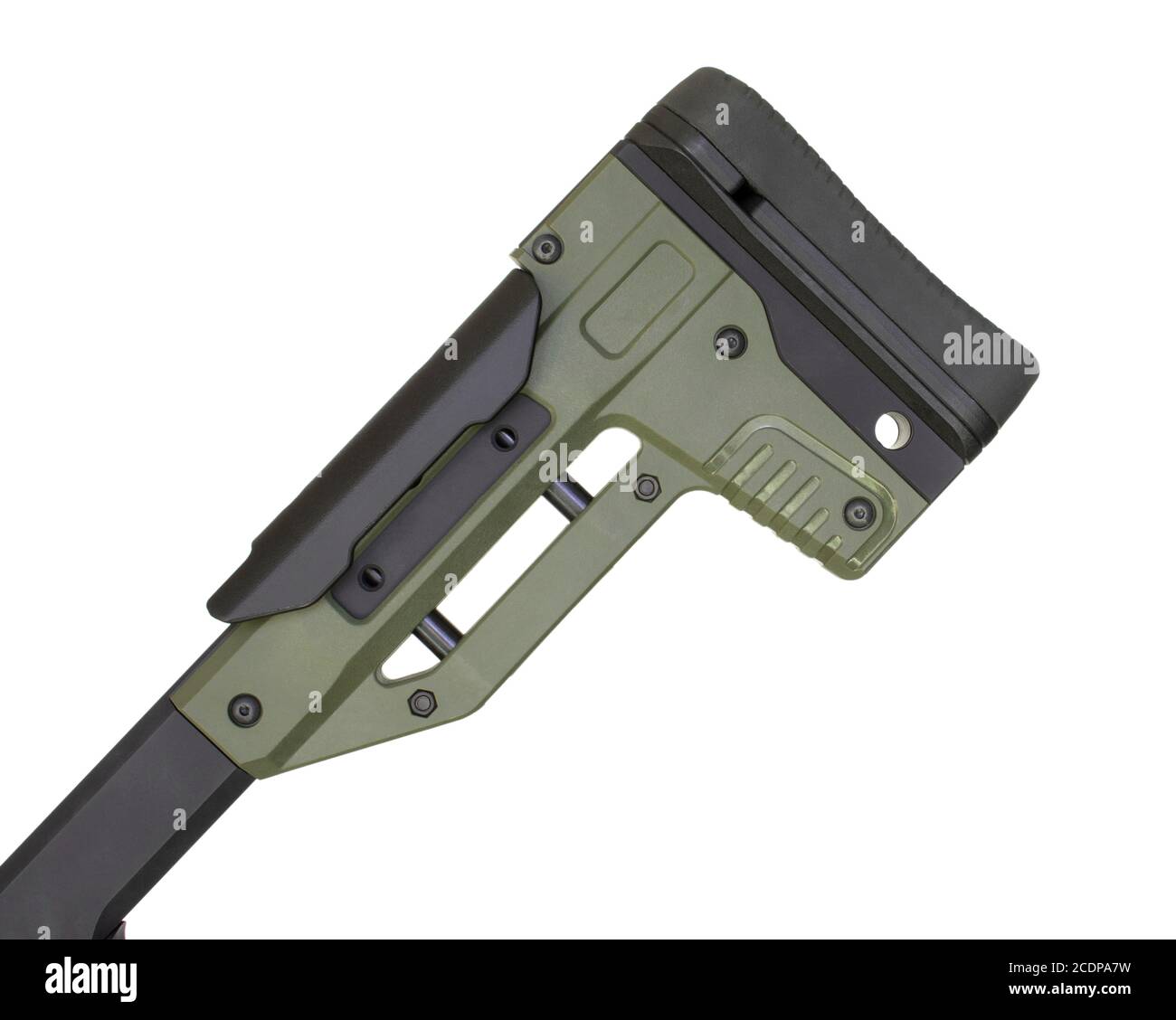 Adjustable rifle stock isolated on a white background Stock Photo - Alamy