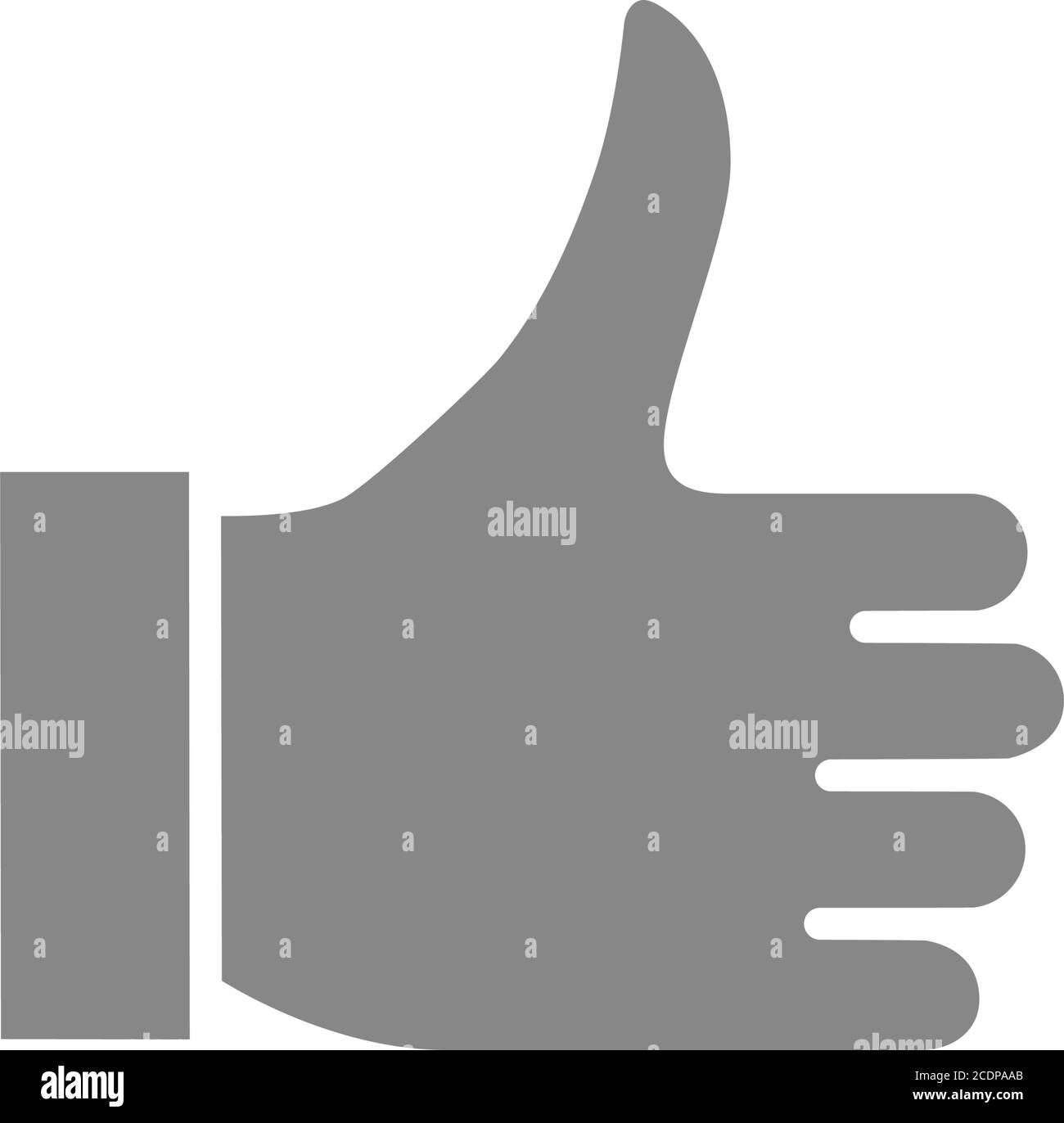 Like, thumb up gray icon. Approve gesture, best symbol Stock Vector ...