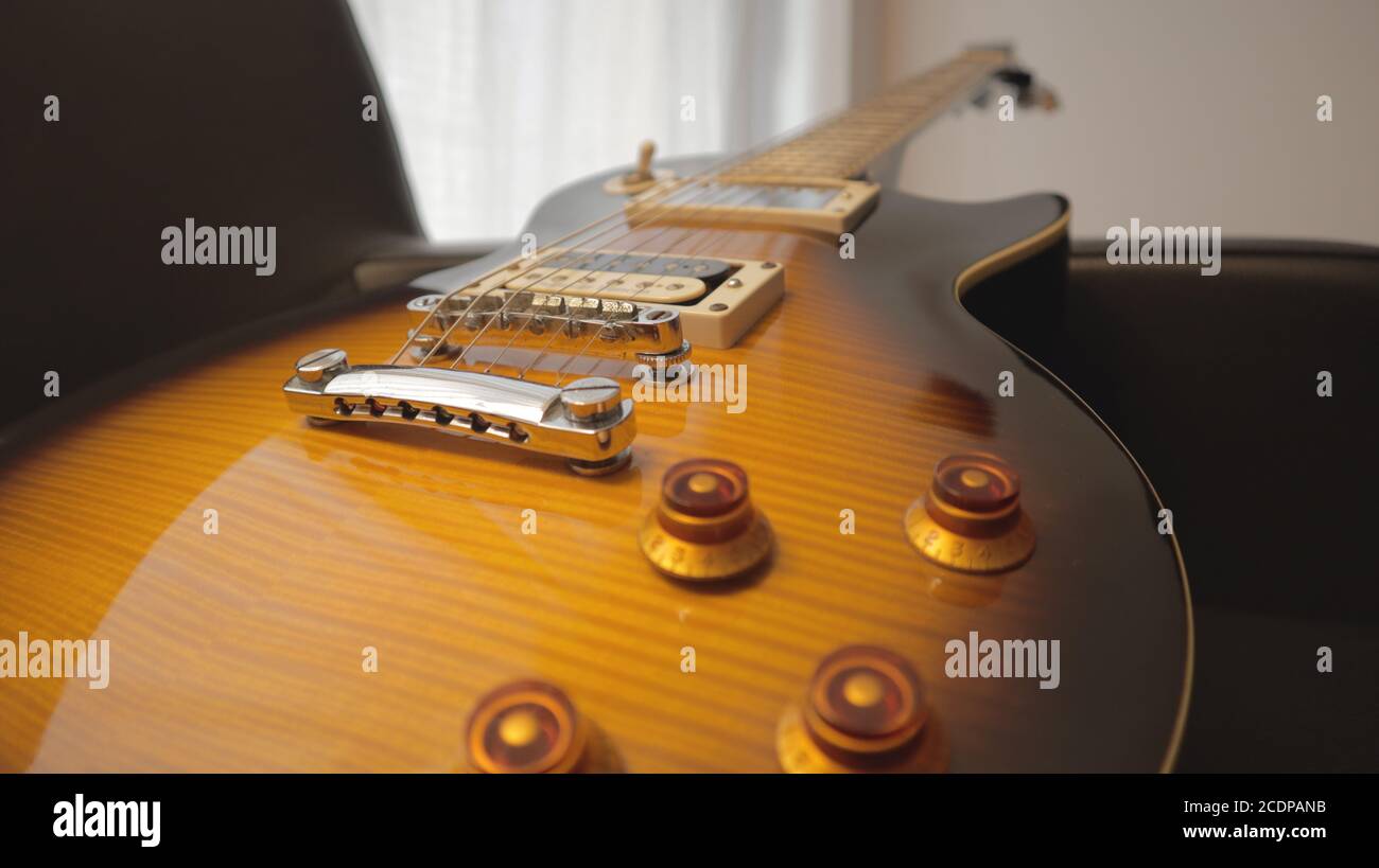 Electric guitar sunburst Stock Photo - Alamy