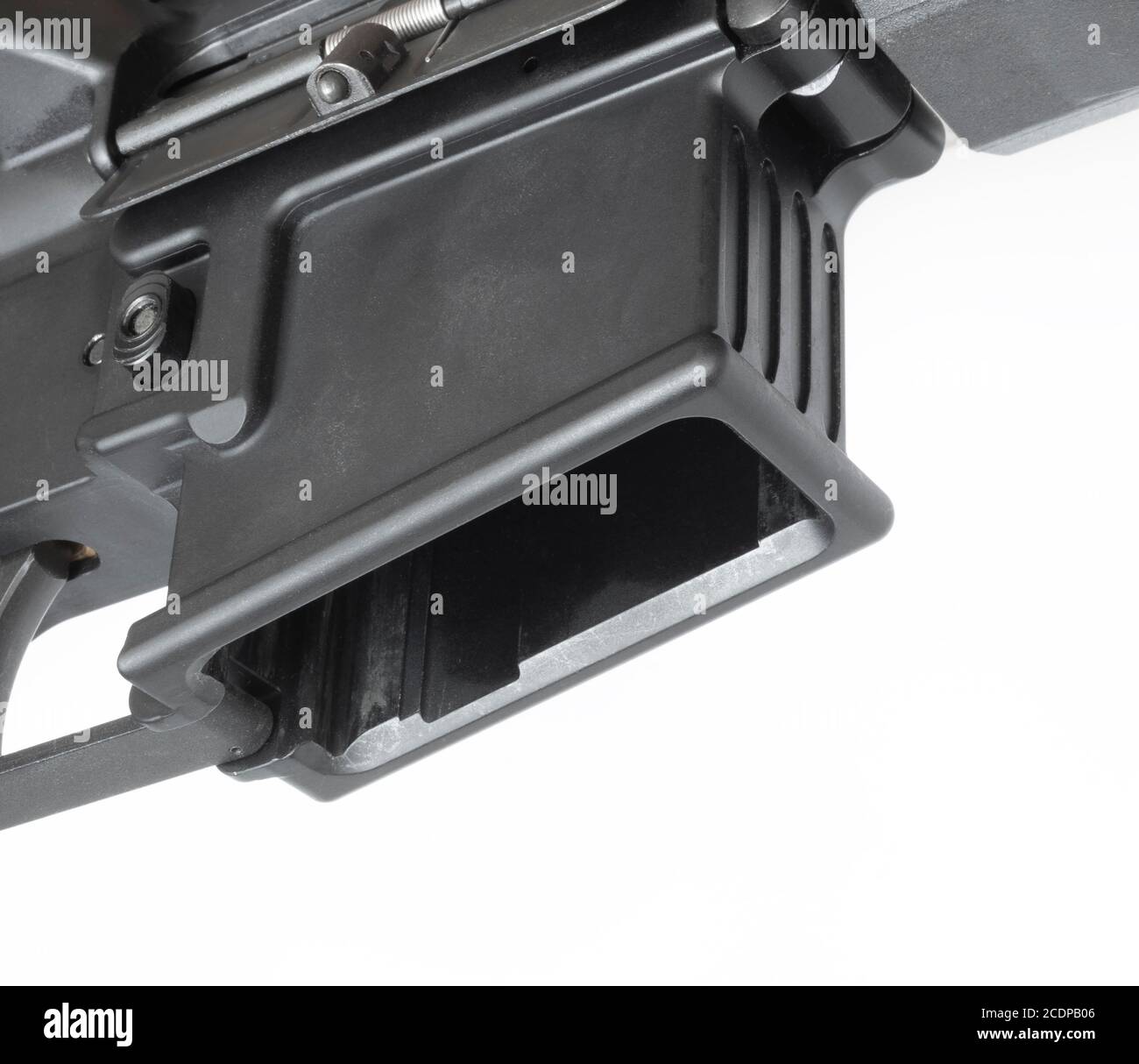 AR-15 magazine well and lower receiver isolated on white Stock Photo ...