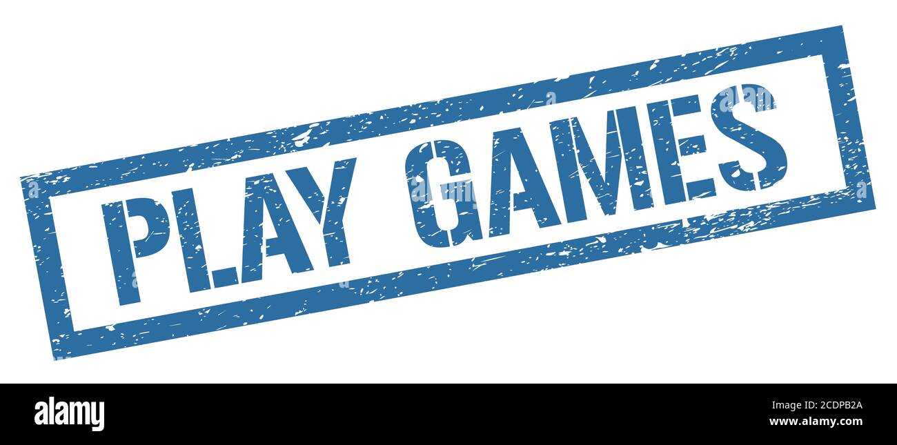 Play games stamp hi-res stock photography and images - Alamy