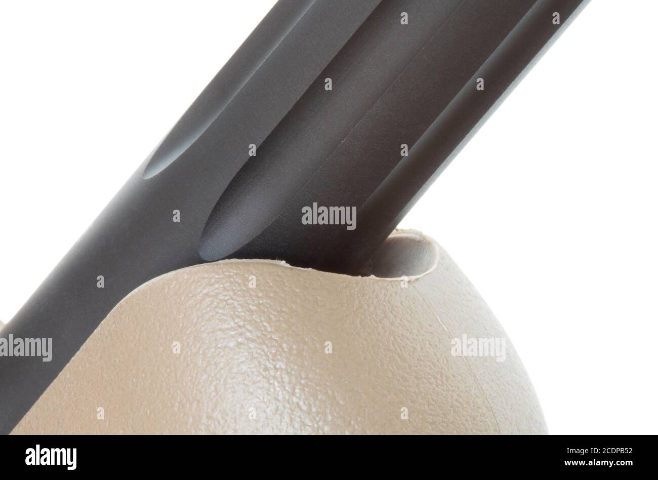 Image showing the gap between barrel and stock in a free floated rifle ...