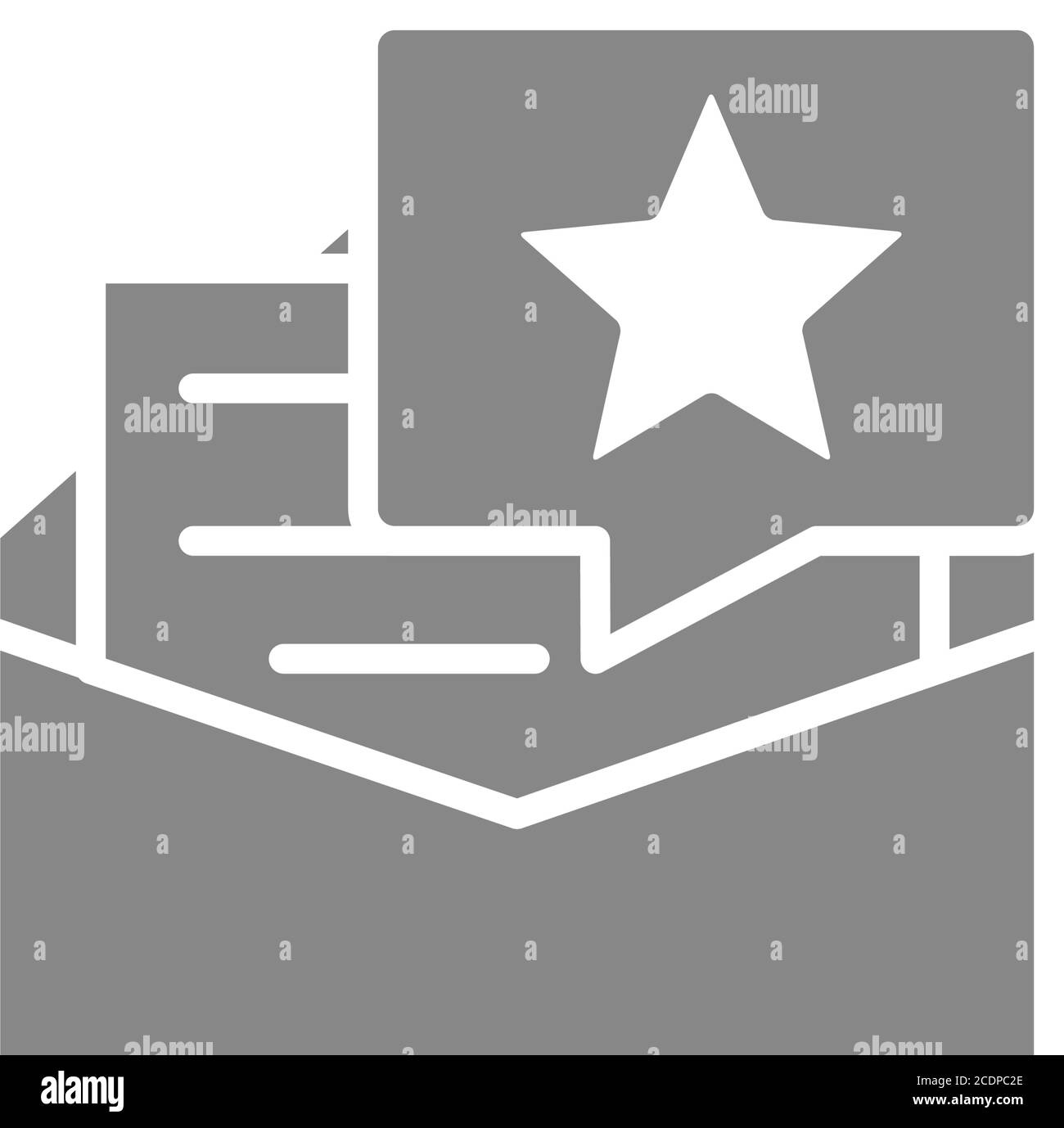 Feedback letter with star grey icon. Client satisfaction, happy ...