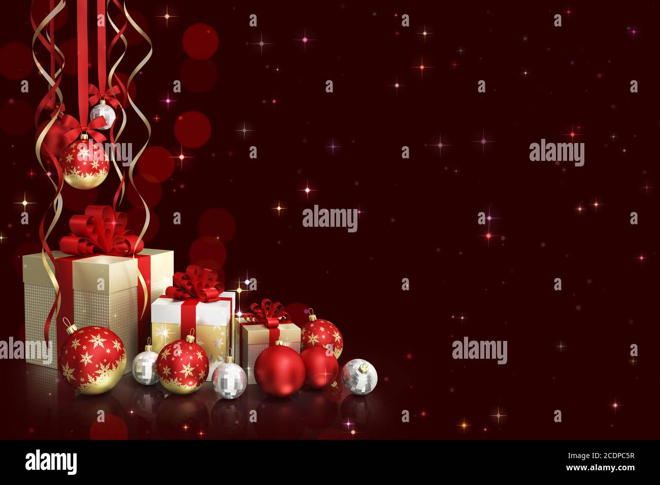 Christmas theme with free space for text Stock Photo - Alamy