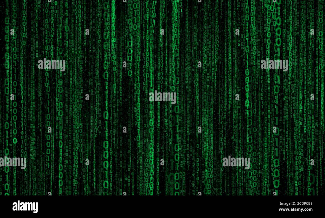 abstract background with green digital lines Stock Photo - Alamy
