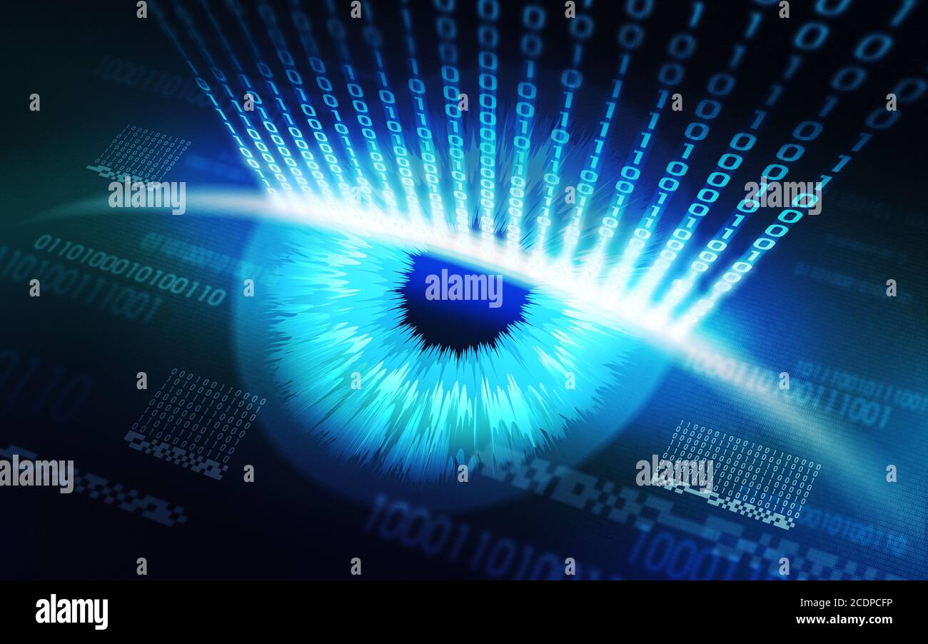 Person eye scanning biometric hi-res stock photography and images - Alamy