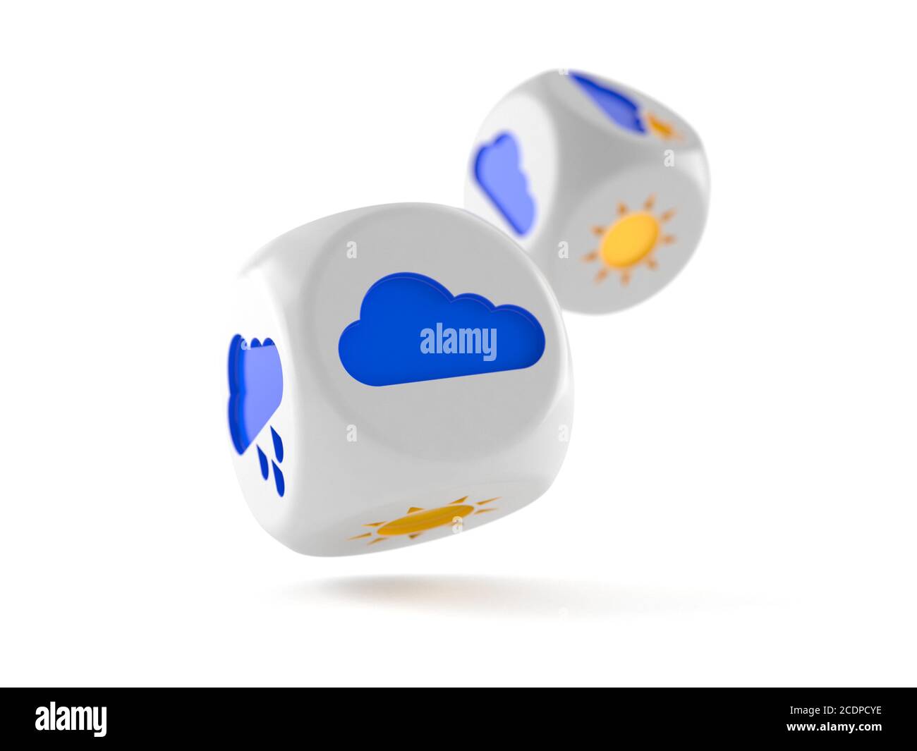 Weather dice isolated on white background Stock Photo - Alamy