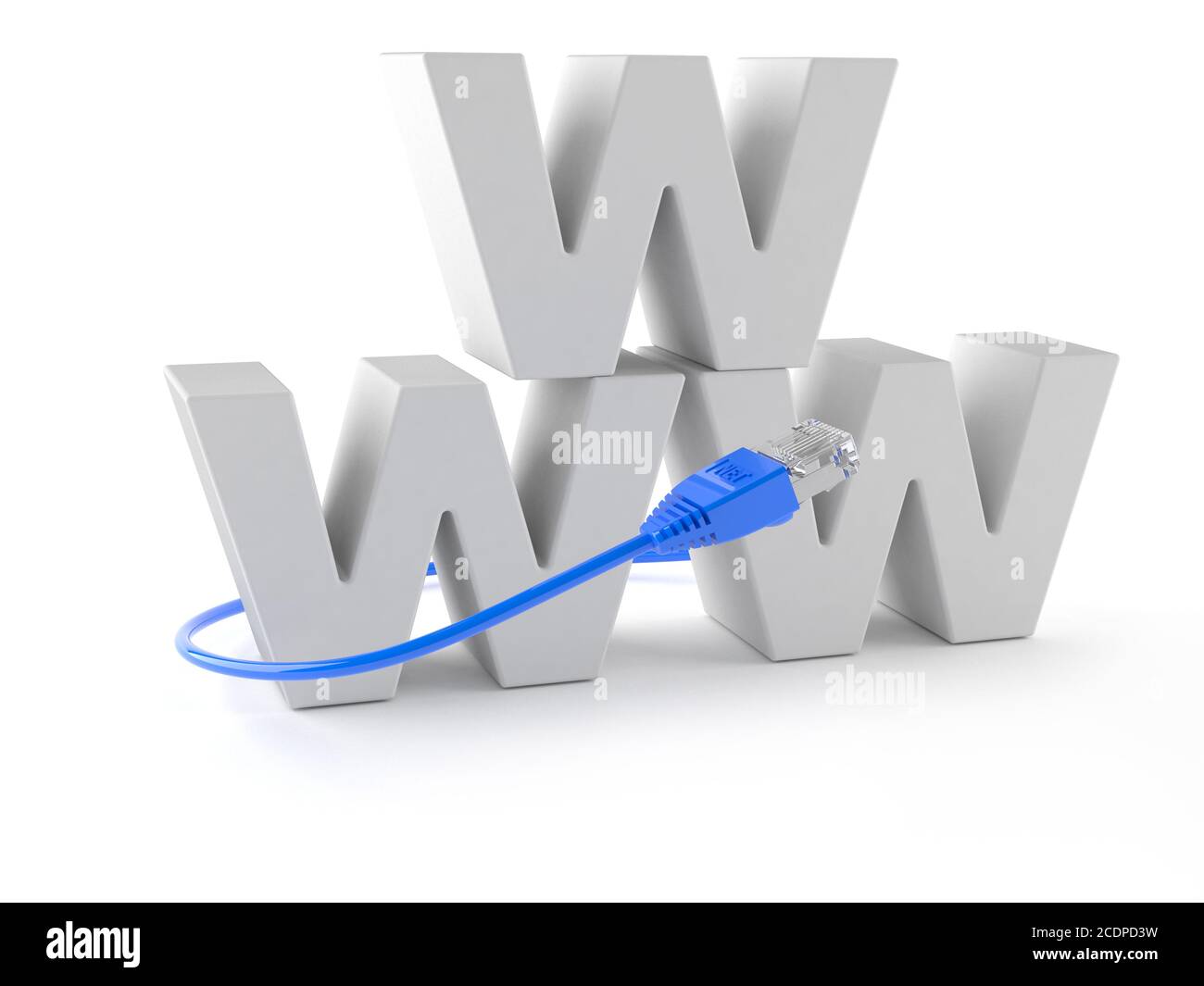 WWW text with network cable isolated on white background Stock Photo ...