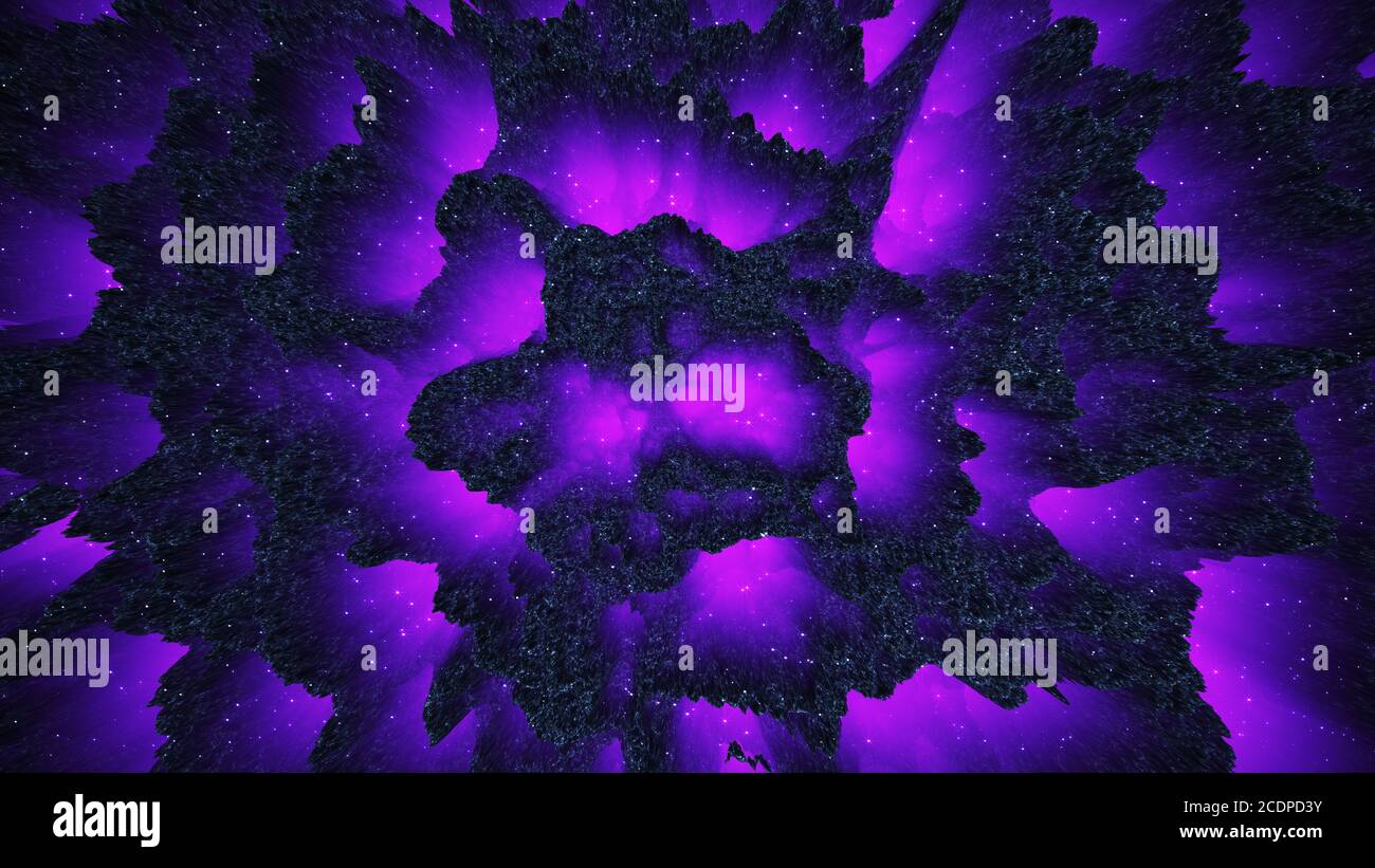 Abstract colorful background, fantastic dark fluorescent luminous ...
