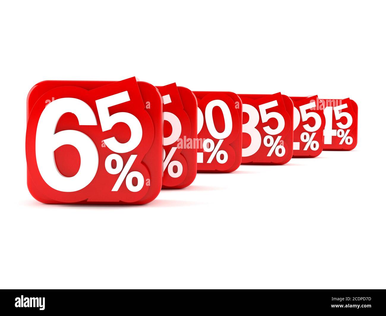 Numbers with percent symbol isolated on white background Stock Photo ...