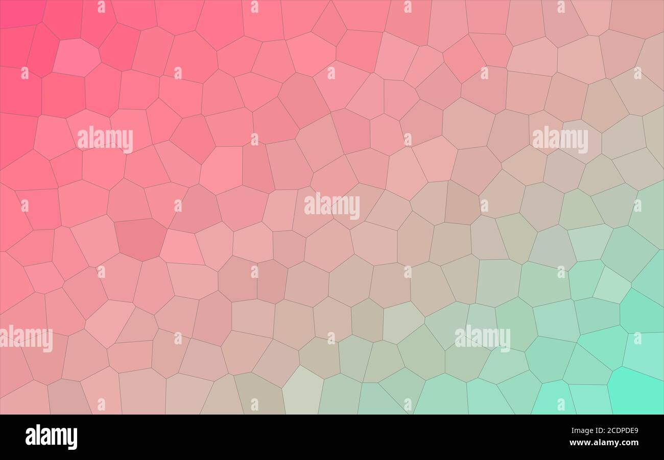 Red and aqua pastel Middle size hexagon background illustration Stock ...