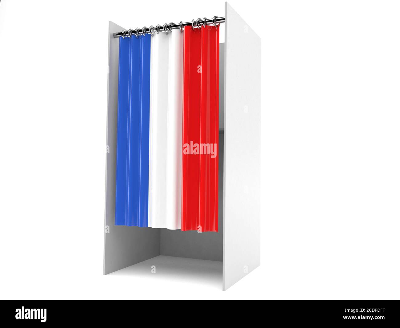 Vote cabinet with french flag isolated on white background Stock Photo ...