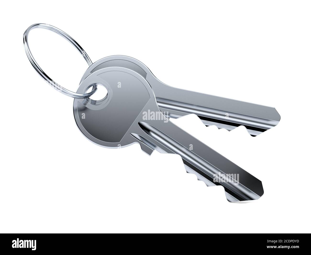 Door keys isolated on white background Stock Photo - Alamy