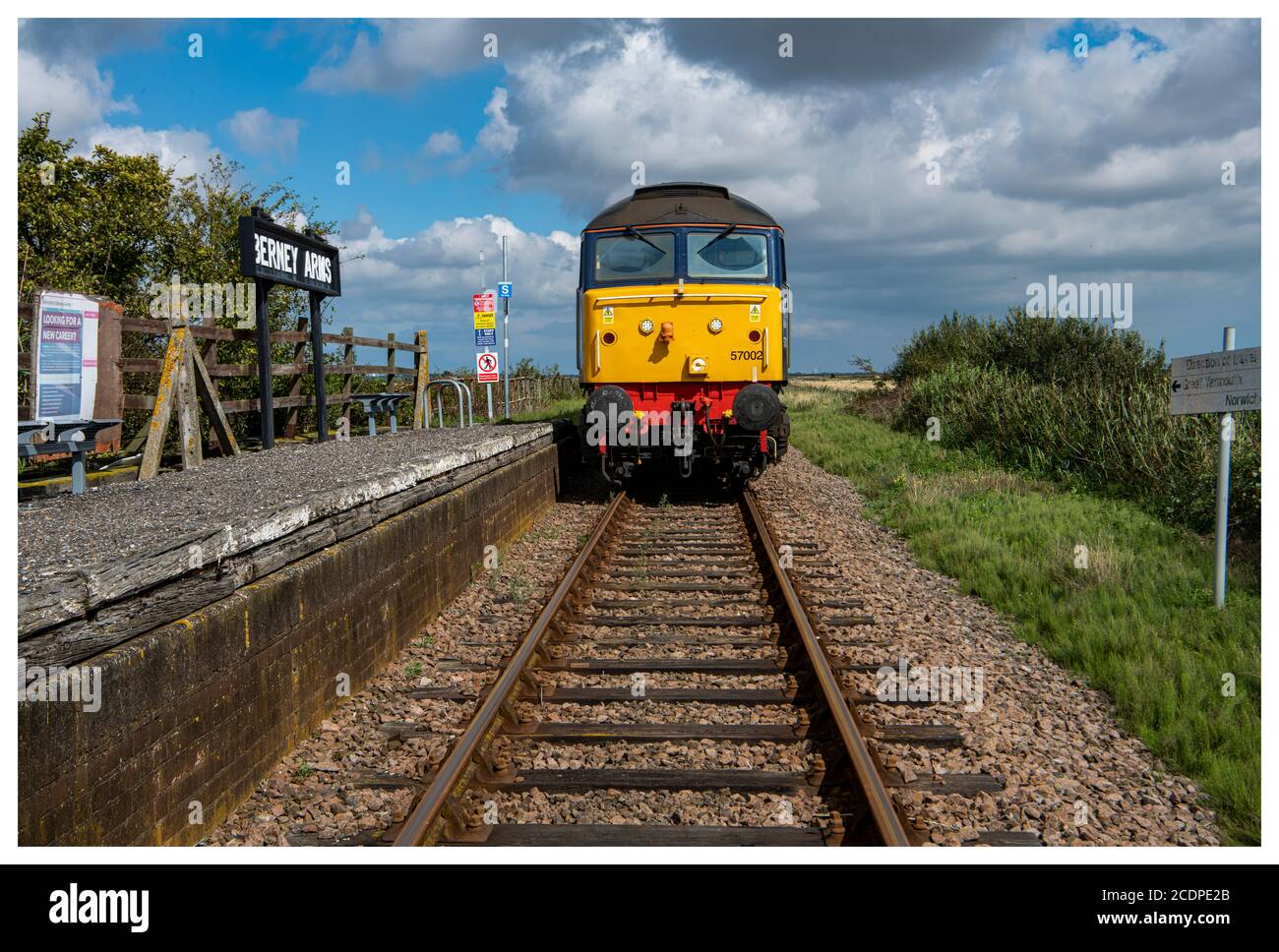 Berney Arms Norfolk England Remotest station Stock Photo - Alamy