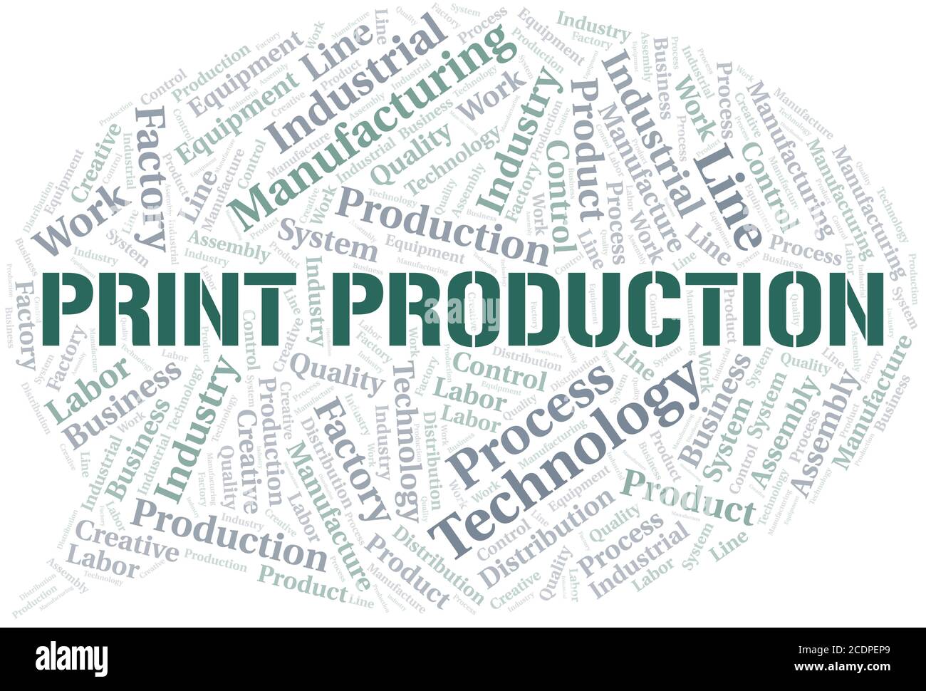 Print Production word cloud create with the text only Stock Vector ...