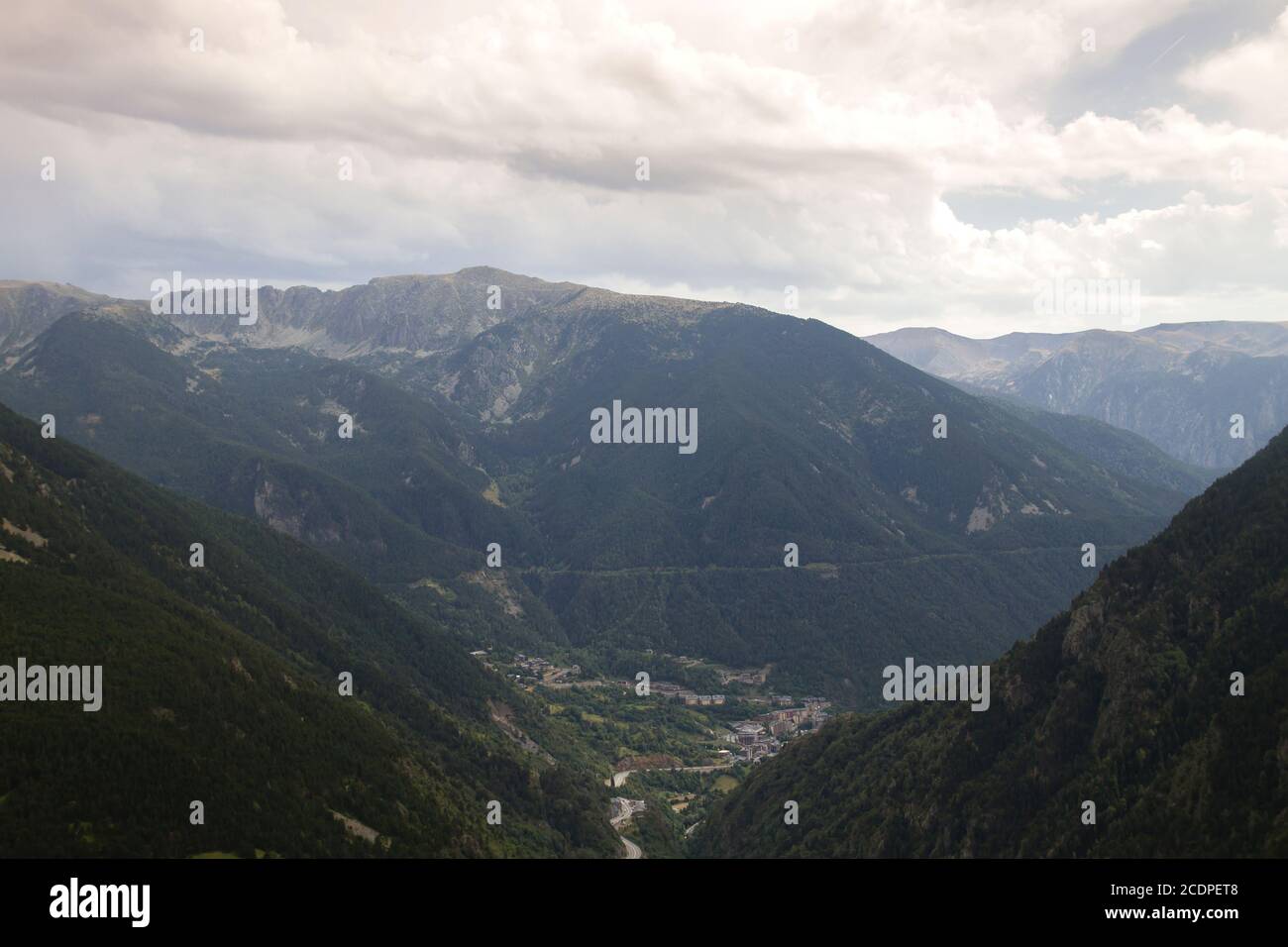 Mountains and valleys landscape in Andorra Stock Photo - Alamy