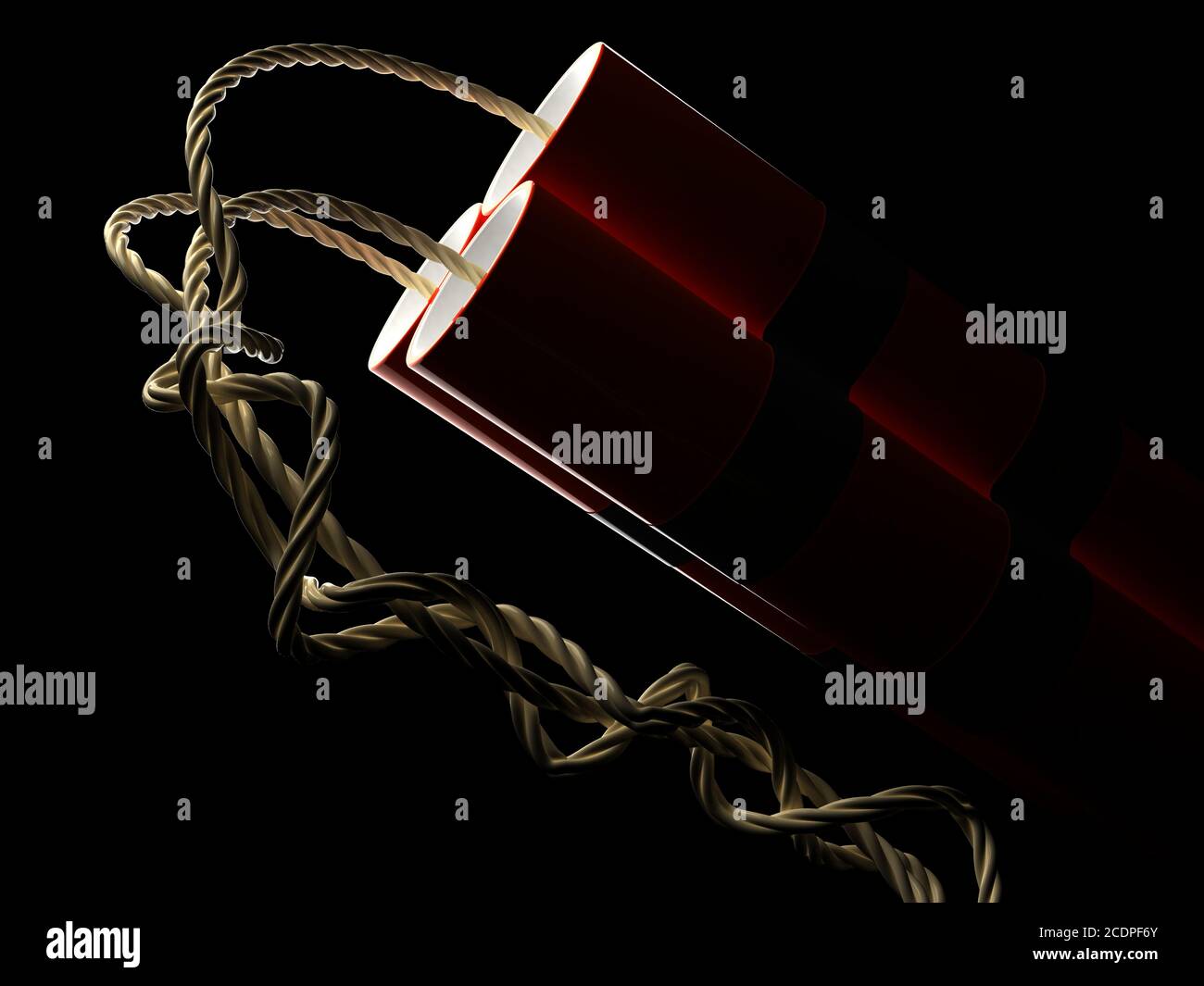 Dynamite on black background Stock Photo - Alamy