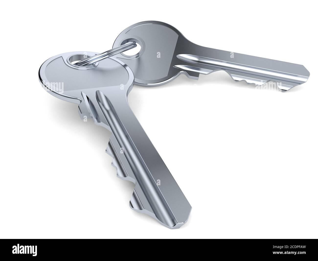 Door keys isolated on white background Stock Photo - Alamy
