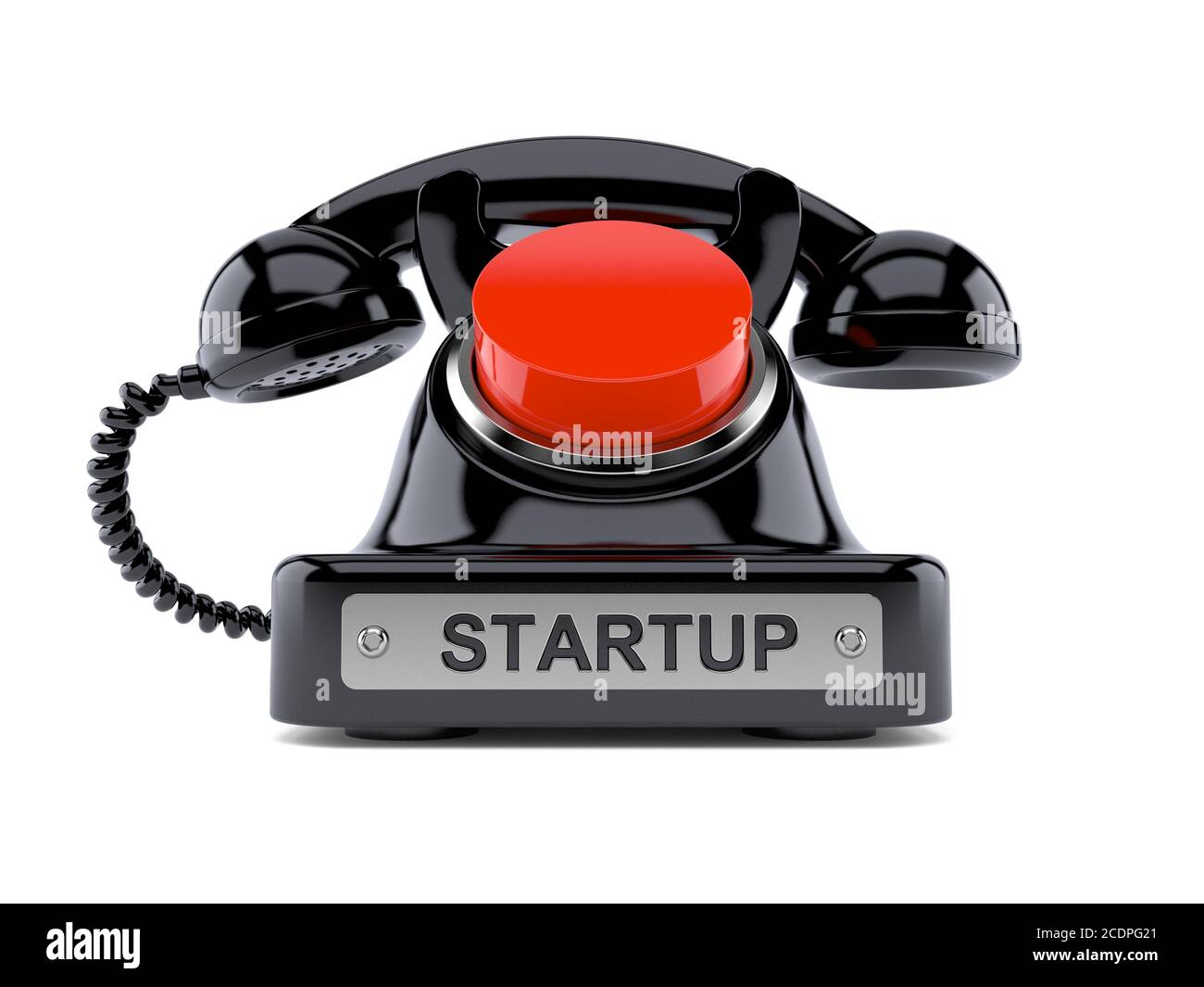 Old telephone with push button isolated on white background Stock Photo ...