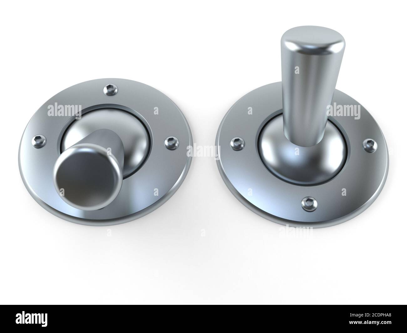 Metal switch isolated on white background Stock Photo - Alamy