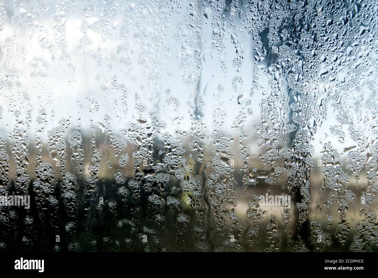 Water contensation on a window glass Stock Photo - Alamy