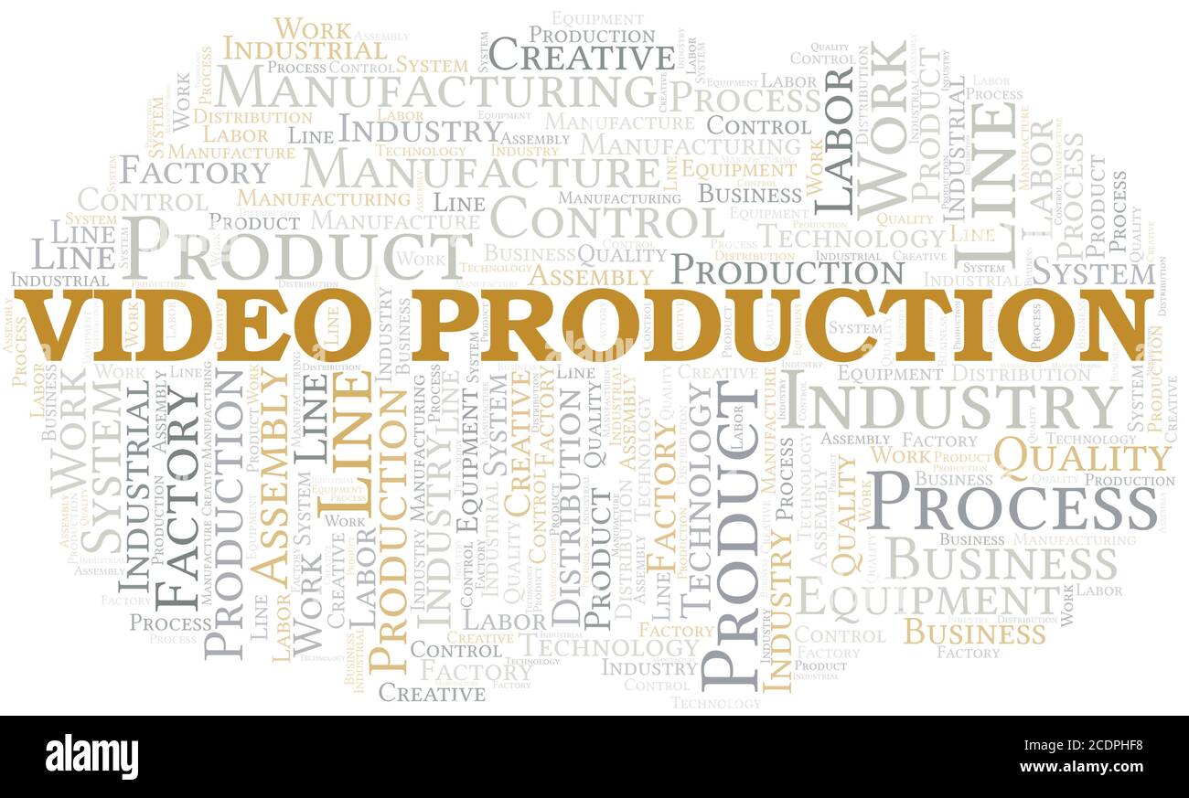 Video Production word cloud create with the text only Stock Vector ...