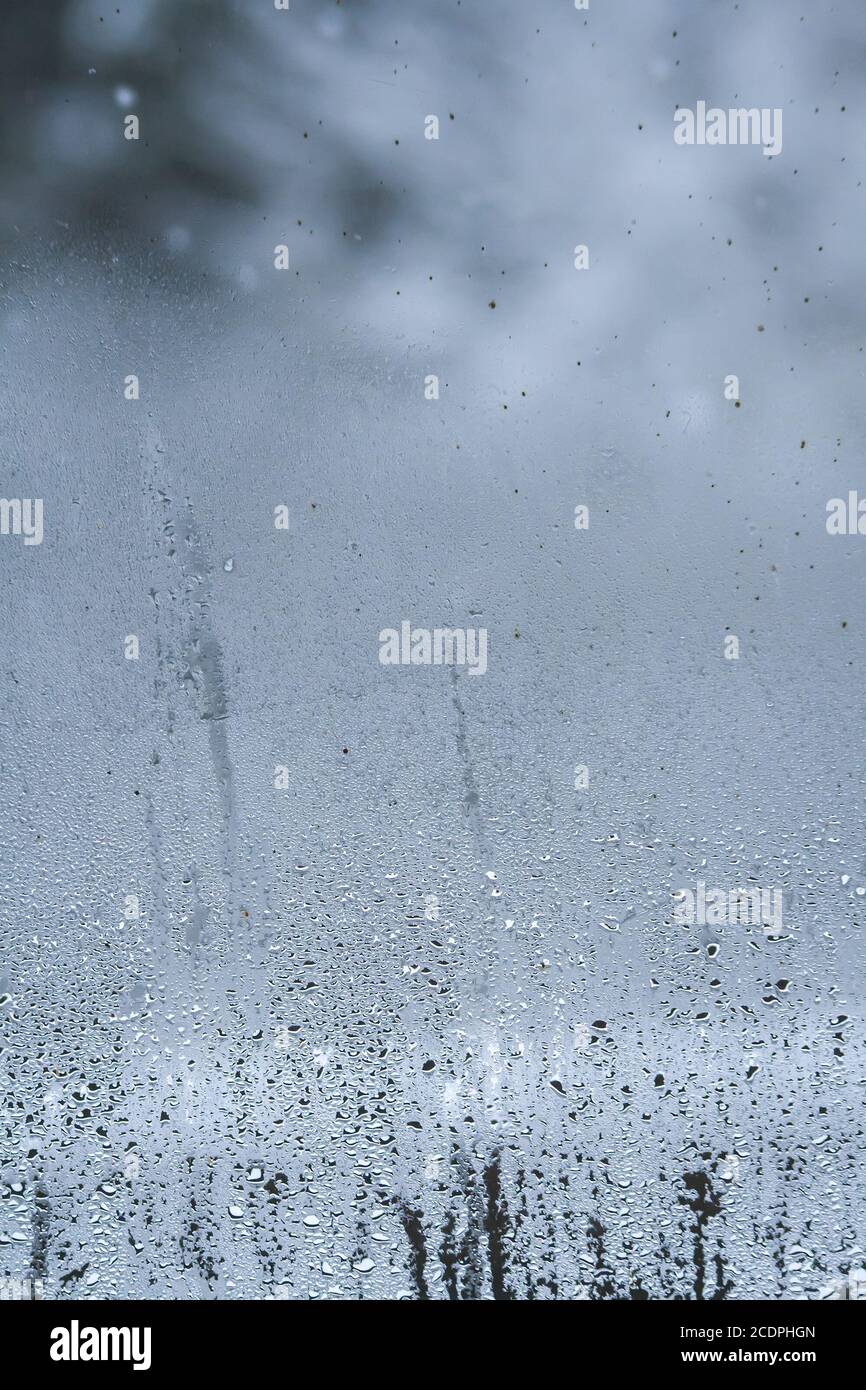Water contensation on a window glass Stock Photo - Alamy