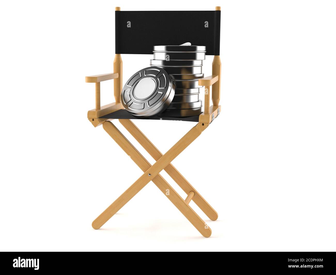 Movie director chair isolated on white background Stock Photo - Alamy