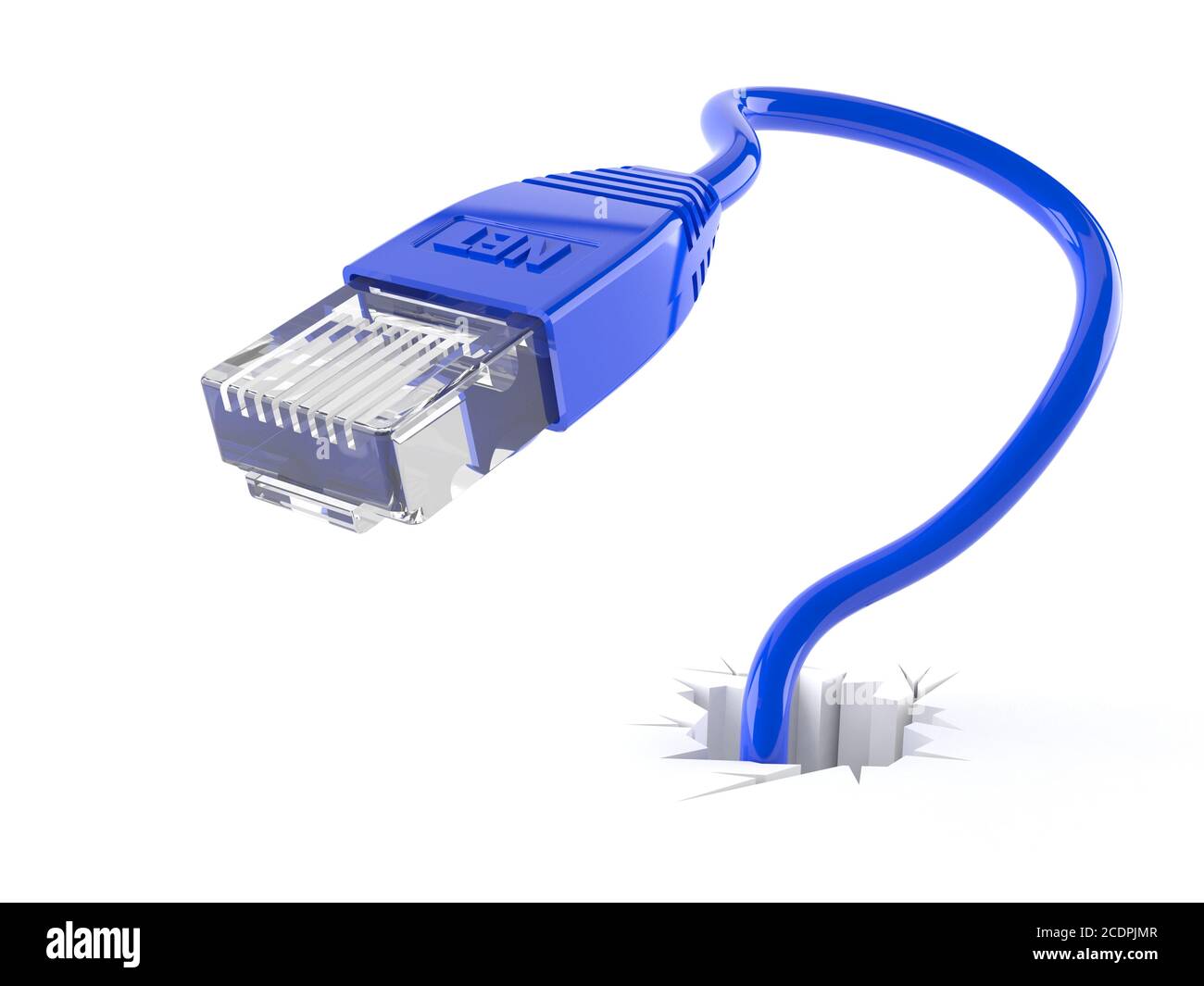 Internet cable isolated on white background Stock Photo - Alamy