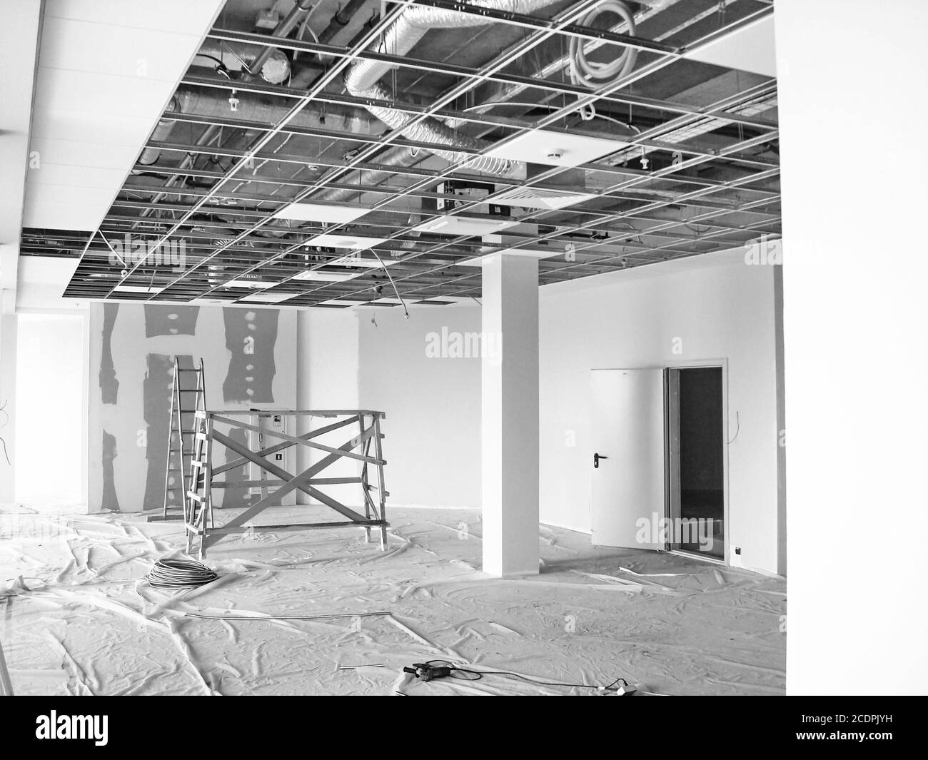 Works Building Finishing Ceiling Stock Photo - Alamy