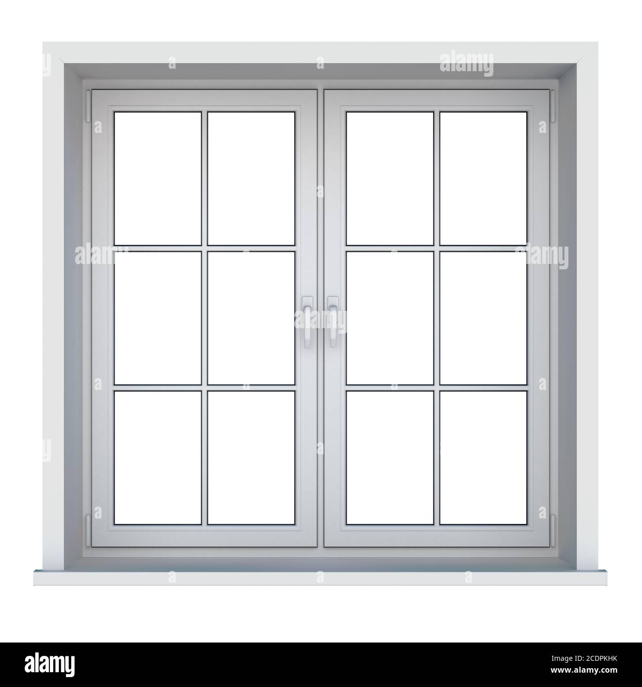 Plastic window isolated on white background Stock Photo - Alamy