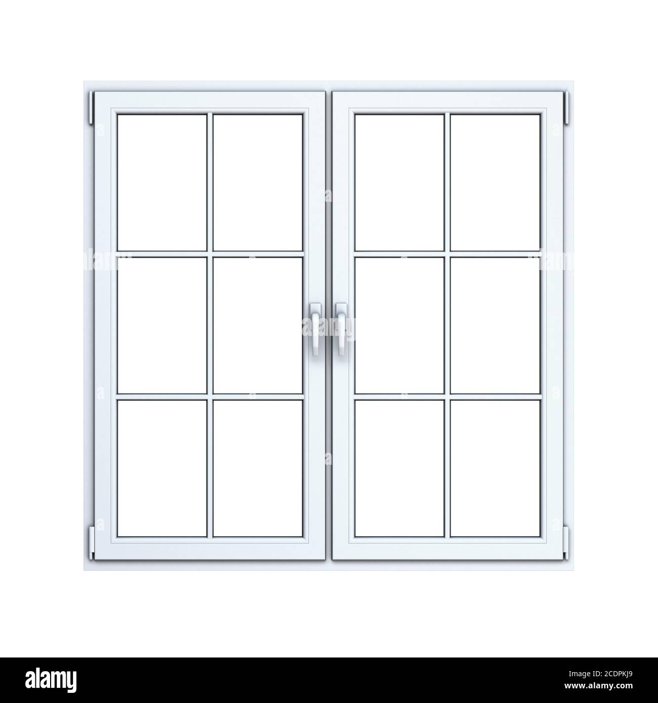 Close plastic window frame isolated on white background Stock Photo - Alamy
