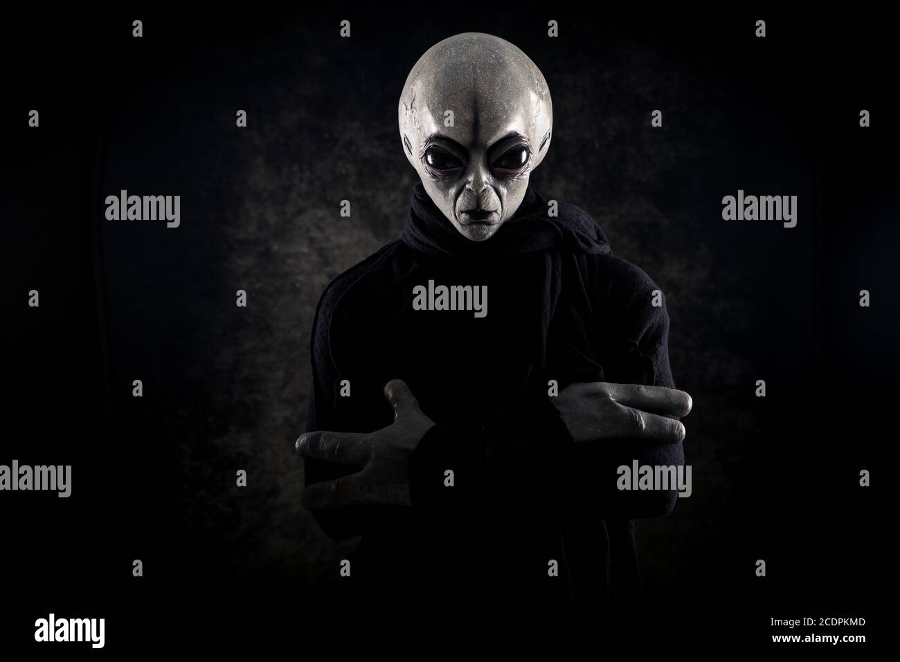 Alien creature has a message for humans. Grey kind humanoid from an ...